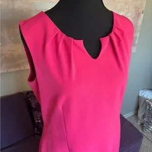 Kasper | Dresses | Kasper Pink Sleeveless Sheath Midi Dress Size 8 ...